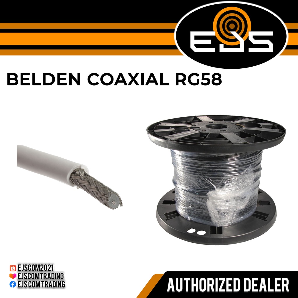 BELDEN Coaxial Cable RG58, Low Noise Audio, 50 ohm, (SOLID) | Shopee ...
