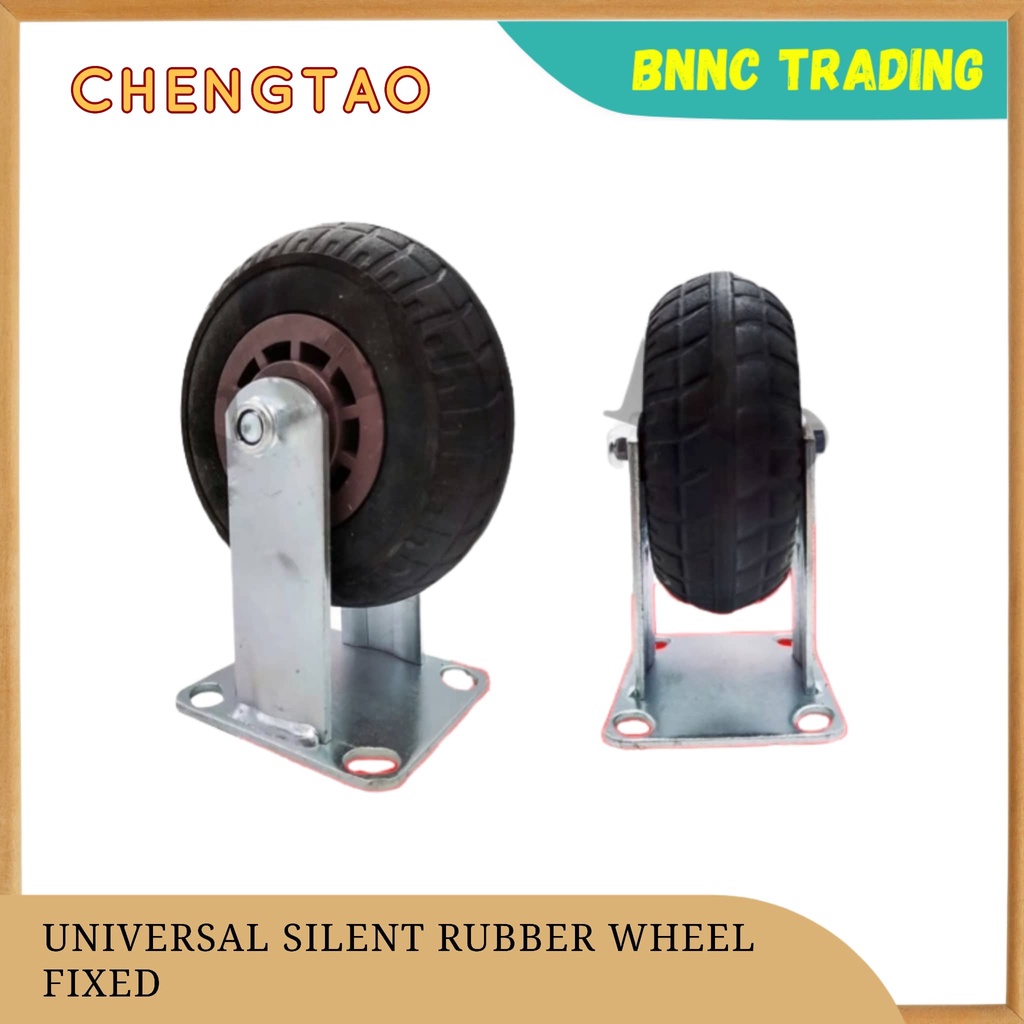 UNIVERSAL BLACK FIXED SILENT RUBBER WHEEL SOLD PER PIECE | Shopee ...