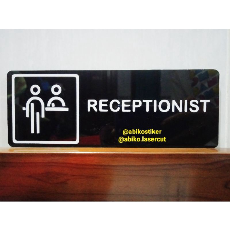 Unique receptionist sign board - receptionist logo - receptionist sign ...