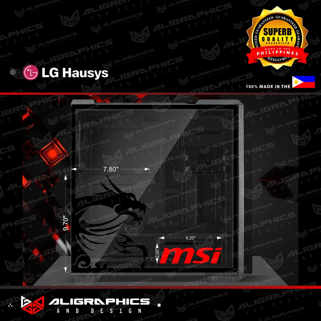 MSI pc case stickers and design | Shopee Philippines