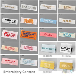 personalized woven label soft collar tag for clothing sleeve etiketa ...