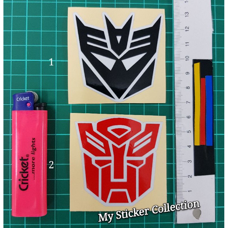 Transformer Autobots / Decepticons Sticker Cutting Overlapping ...