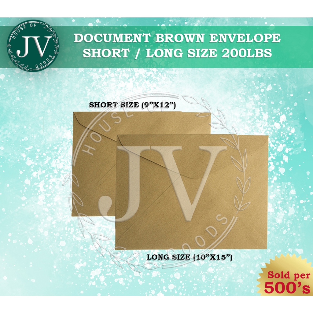 500pcs Document Brown Envelope 200lbs | Shopee Philippines