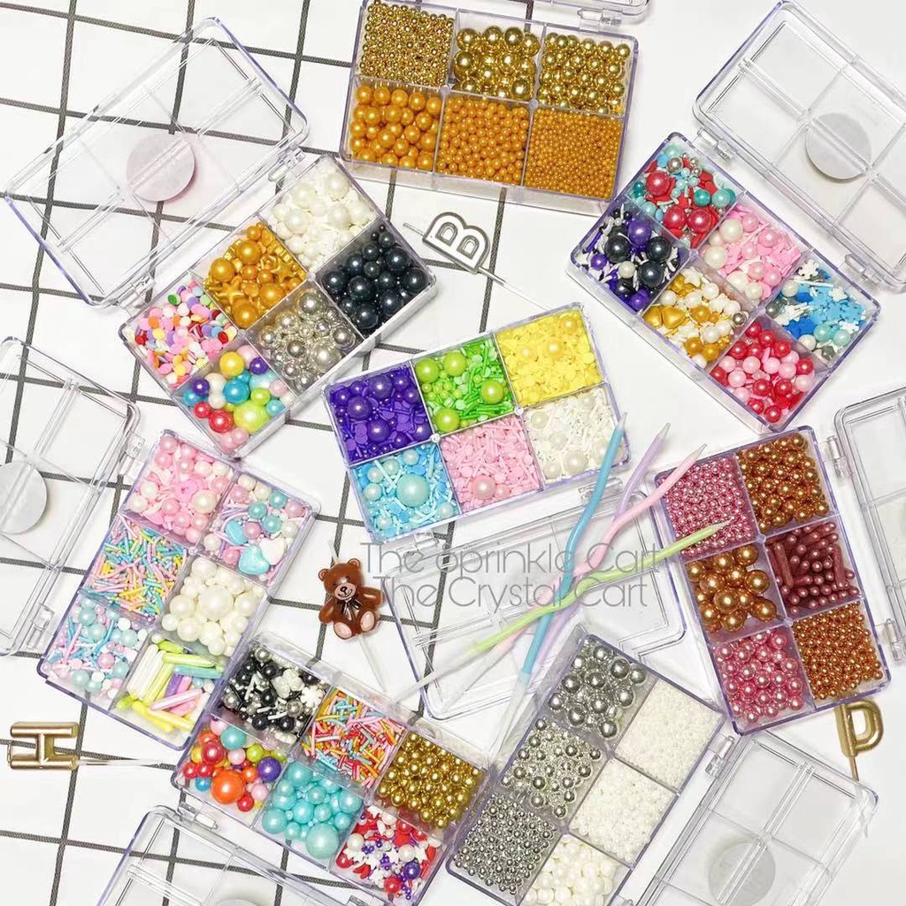 Edible Sprinkles Dragees Candy Sampler Bento Confetti Cake Decoration ...