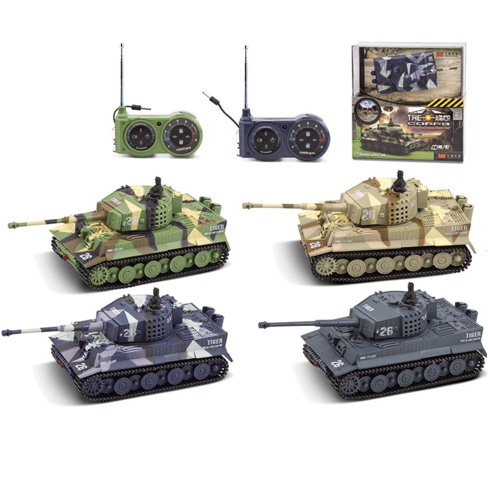 RC Cars Kids Tiger Tank Simulation Mini Toy Parts Gift German Remote ...