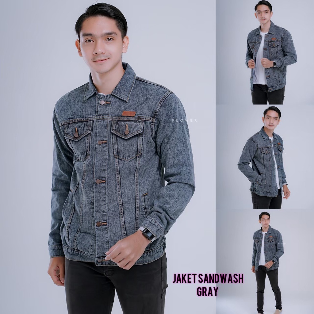 Jeans Jacket With Premium Patterns For Bandung Distribution | Shopee ...