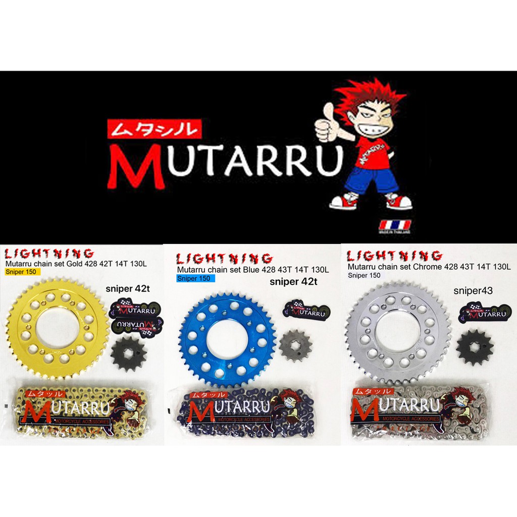 Sniper150 Sniper155 mutarru chain set Sniper150 / LC150 LC155 Mutarru ...