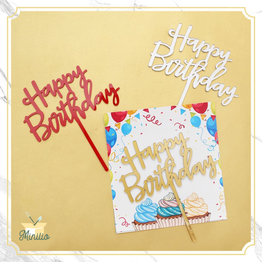 Happy BIRTHDAY Writing TOPPER Decoration CAKE Writing Kids CAKE Party ...