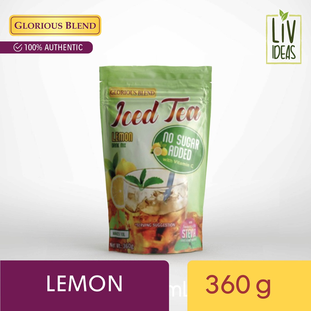 Glorious Blend Lemon Iced Tea 360g (Sweetened with Stevia) | Shopee ...