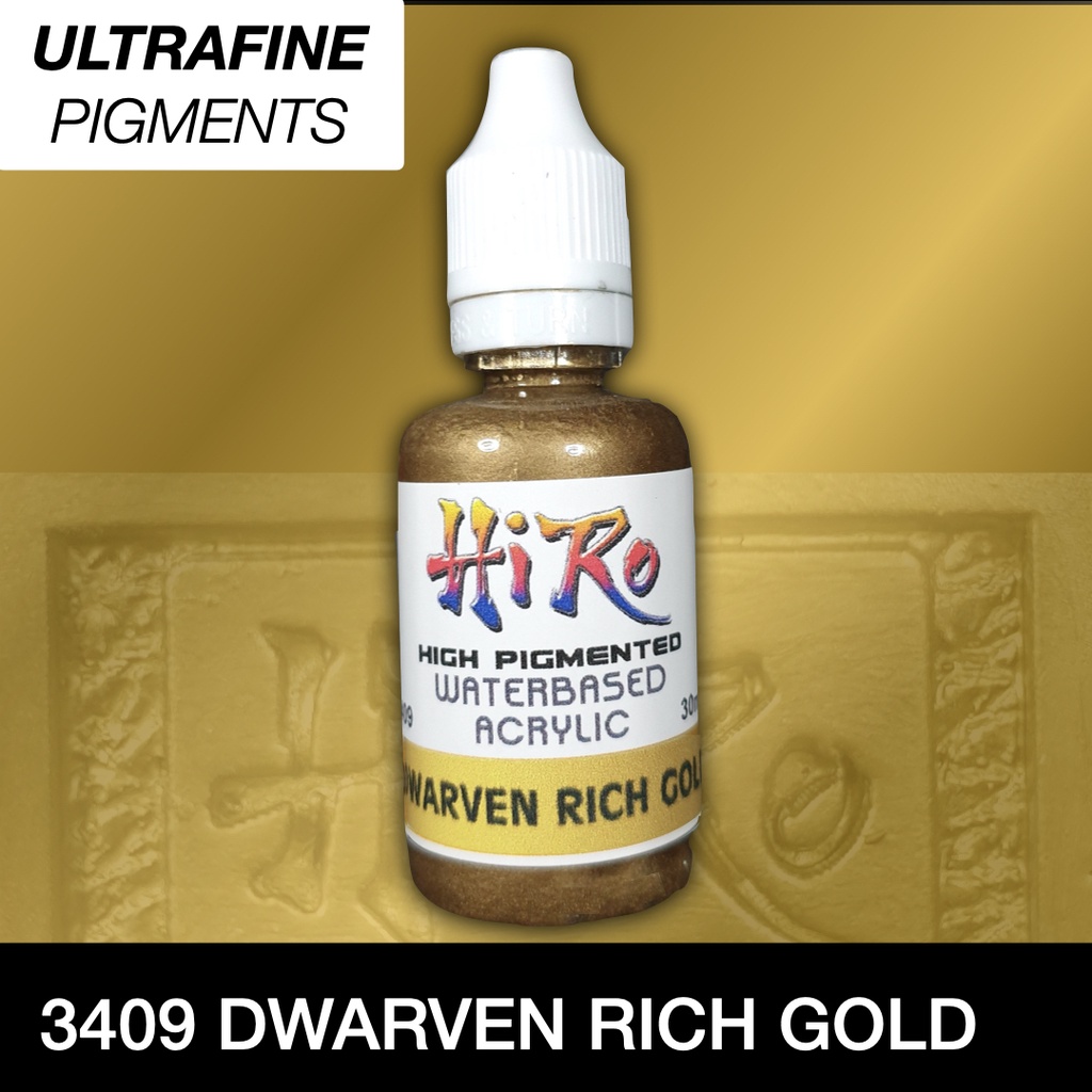 Metallic Gold Tone Colors by Hiro Paints Ultrafine Acrylic Hobby Paint ...