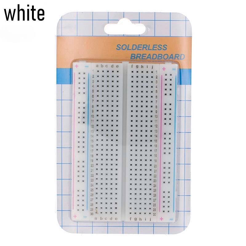 LAFVIN Mini Breadboard 400 holes Solderless PCB Bread Board Transparent ...