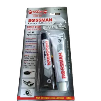 BOSSMAN Epoxy Adhesive STEEL 4 min Grey 30ML | Shopee Philippines