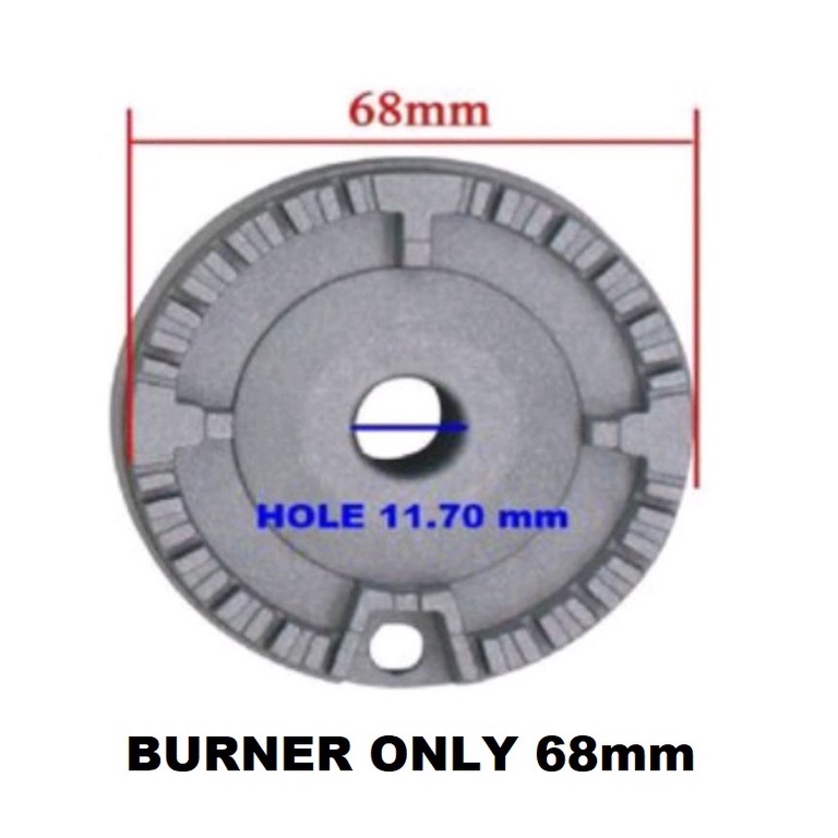 UNIVERSAL BURNER CAP 55 mm 75mm & 100mm LA GERMANIA ARISTON ELBA ...