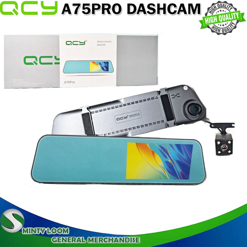 new!!! ORIGINAL QCY A75 PRO SLIM 4.3 Inch 1080HD Dash Cam Video ...