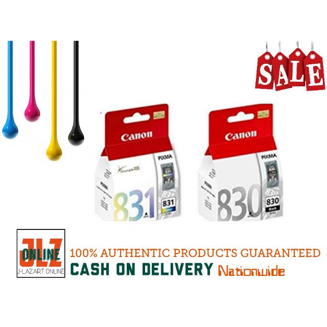 Canon 830 Black and 831 Color Ink ( Combo Pack ) / Computer Printer ...