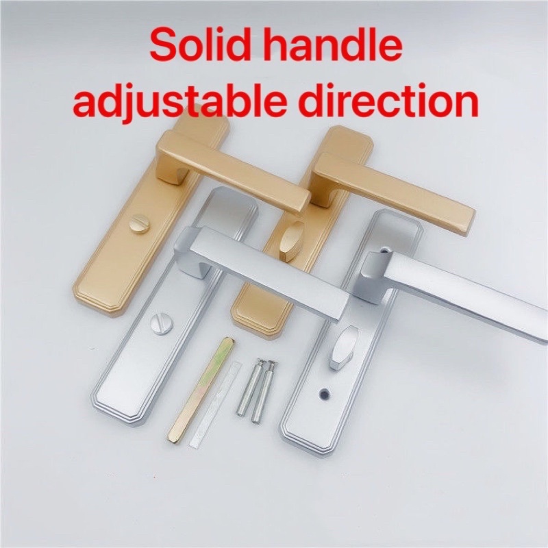 Bathroom silver gold door lock solid handle toilet bathroom bathroom ...