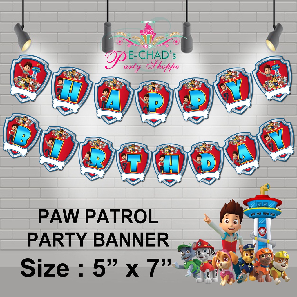 Paw Patrol Party Banner | Shopee Philippines