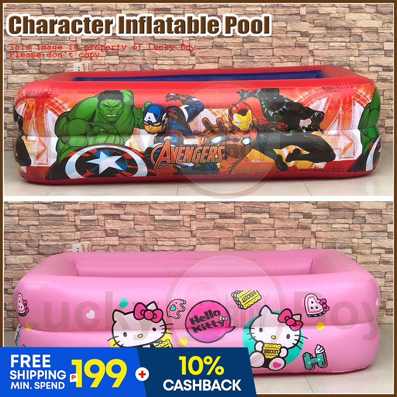 LB Summer Inflatable Character Swimming Pool For kids(2.01m x 1.40m x ...