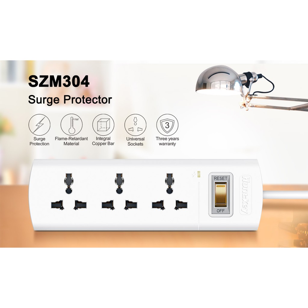Huntkey SZM304 SZM401 SZM404 Power Strip Surge Protector Extension Cord | Shopee Philippines