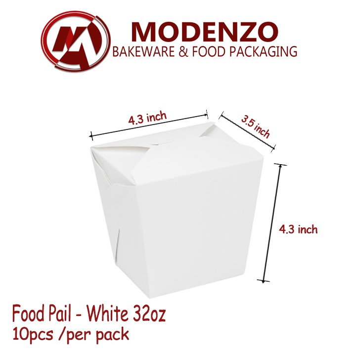 Food Pail - White 32oz (10pcs per pack) | Shopee Philippines