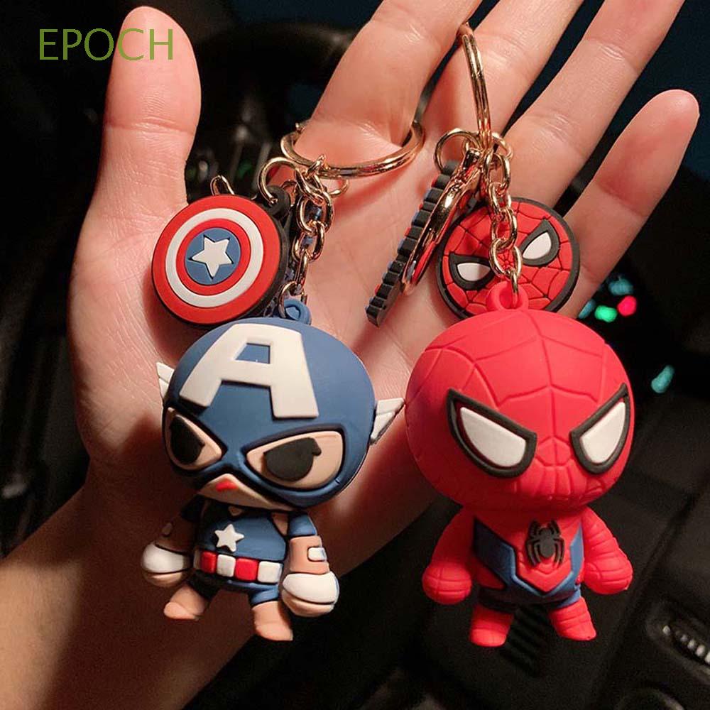 EPOCH Keychains Cute Cartoon Iron Man Captain America Spiderman Hulk ...