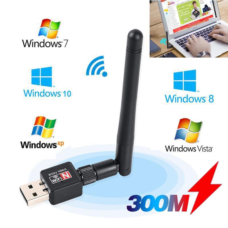 Mini 300mbps USB WiFi Wireless LAN 802.11 N/G/B Adapter Dongle | Shopee ...