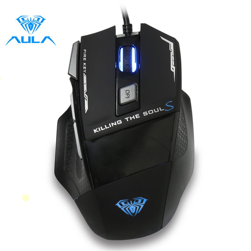 AULA S12 Gaming Mouse up to 4800 DPI with 7 Customized Marco Keys ...