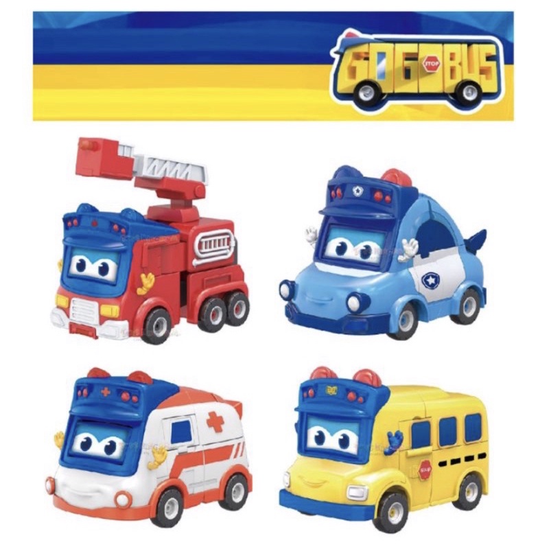 Gogo bus transform - 1 set Of Contents 4 Kinds | Shopee Philippines