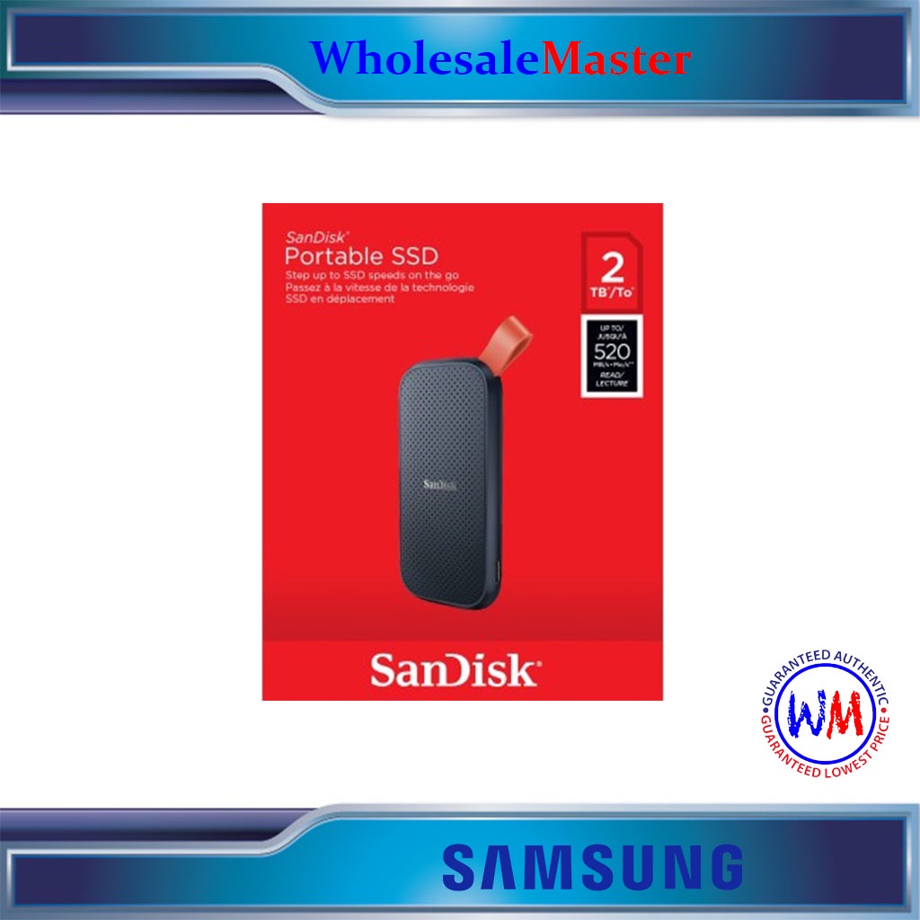 Sandisk SDSSDE30-2T00-G25 2TB Portable SSD USB3.2 Gen2 Read Speed up to 520MB | Shopee Philippines