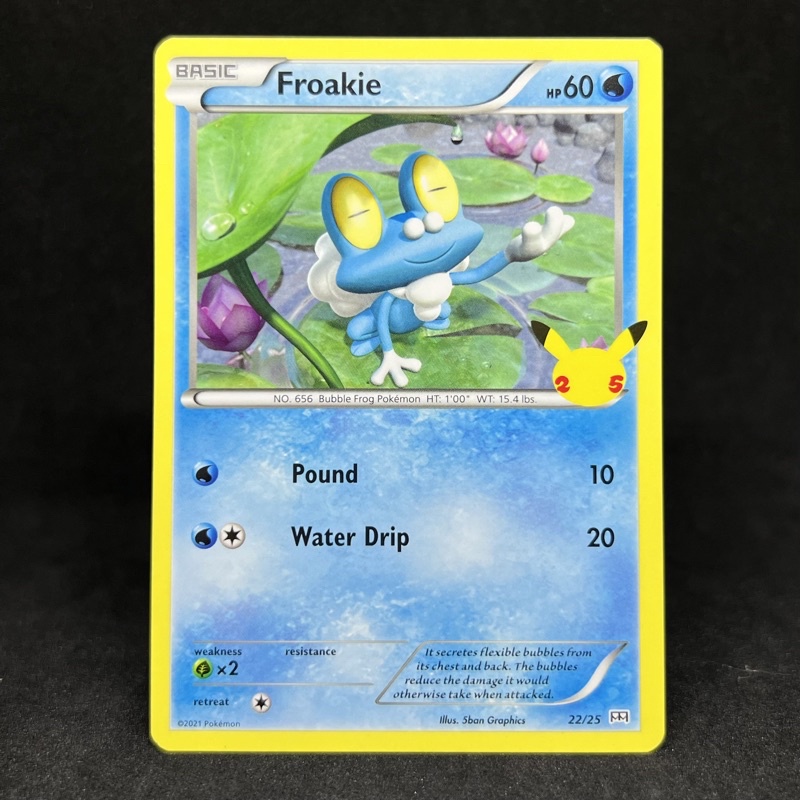 Pokemon TCG Froakie 2021 Mcdonald’s 25th Anniversary Non-Holo Promo 22/ ...