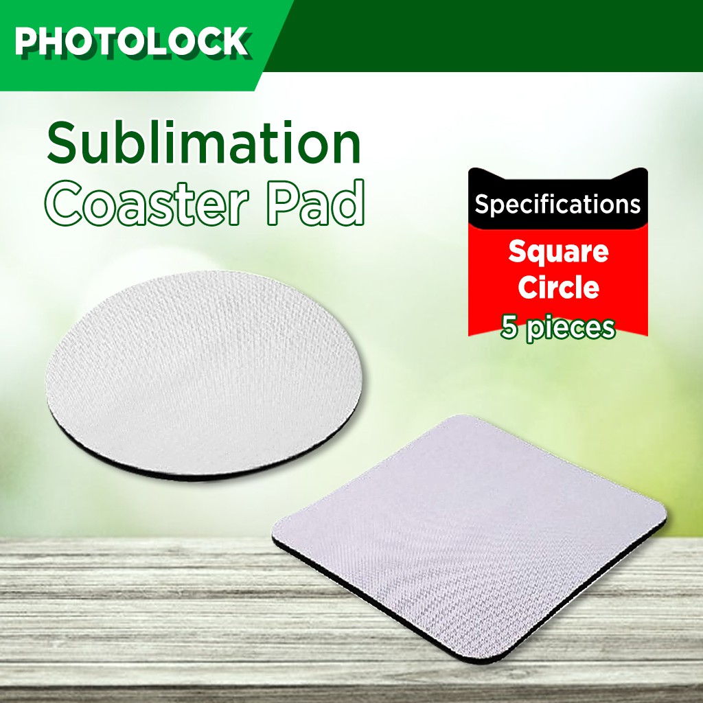 (5 pcs) Sublimation Printable Coaster Pad Circle / Square 10cm * 10 cm ...