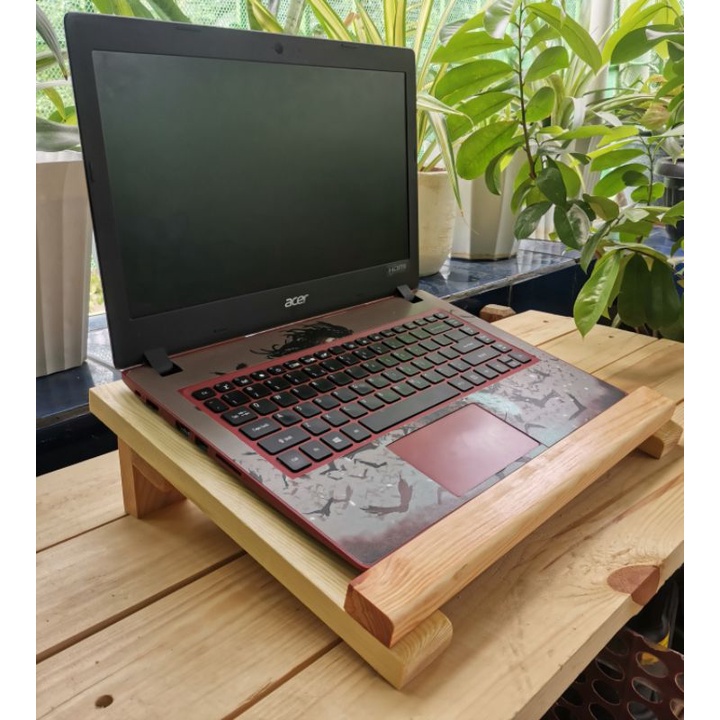 Wooden Laptop Stand/Laptop Riser | Shopee Philippines