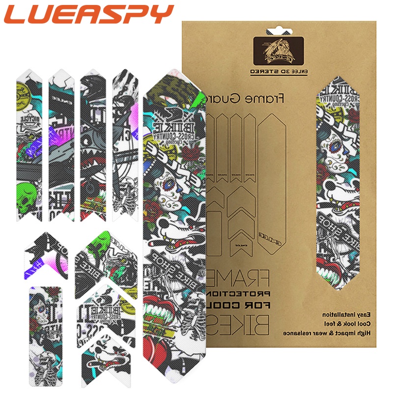 Lueaspy 3D Bicycle Front Fork Frame Stickers Protective Stickers ...