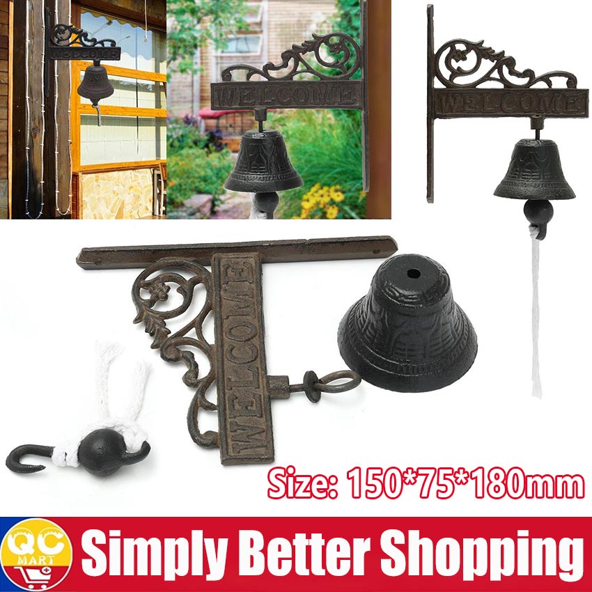 Cast Iron Door Bell Vintage Dinner Bell Retro Cast Iron Wall Mounted ...