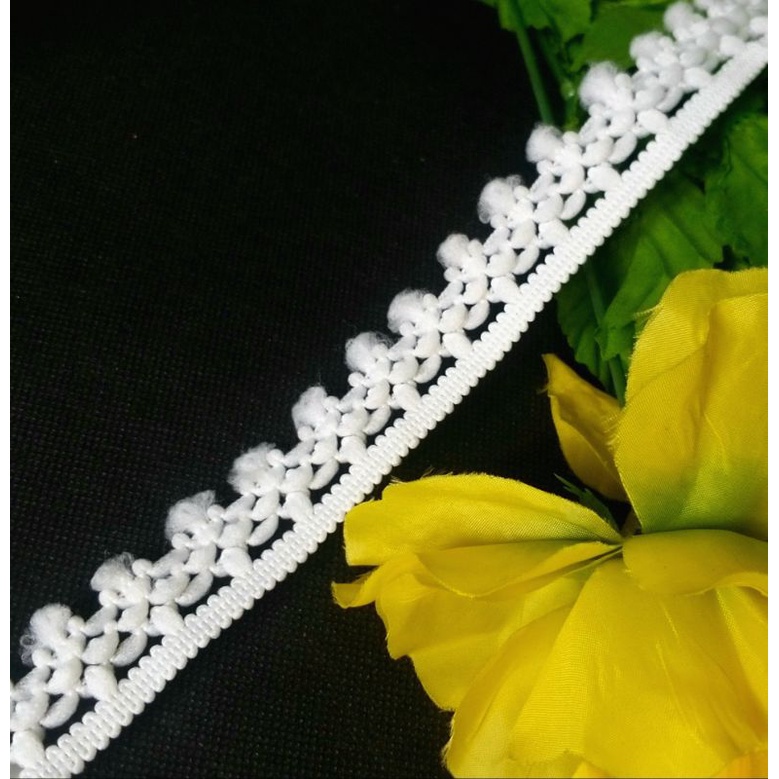 PUTIH Per roll 15 yards, white crown lace 2.5 cm wide | Shopee Philippines