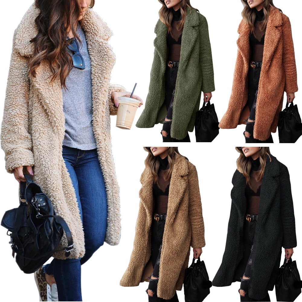 Autumn Long Winter Coat Woman Faux Fur Coat Lady Warm Ladies Fur Teddy ...