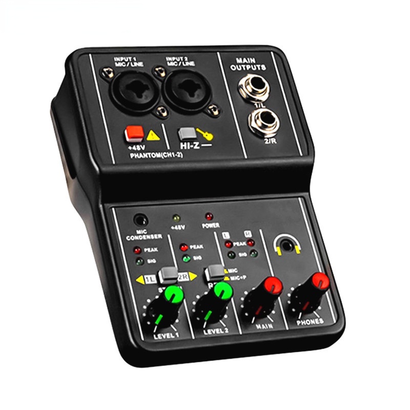 Q12 / Q16 Professional Audio Sound Card with Monitor Electric Guitar ...