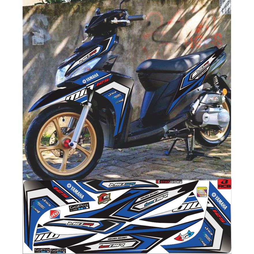 HITAM Striping MIO M3/MIO Z CONCEPT RACING BLACK DARK BLUE LINS ...