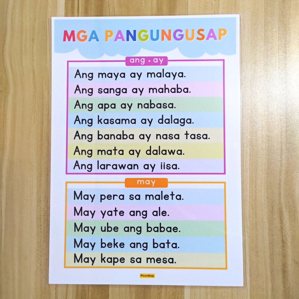 10 PCS. PAGBASA EDUCATIONAL CHARTS LAMINATED A4 SIZE TAGALOG READING ...