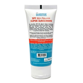 Dr. Sensitive Super Sunscreen SPF 50+ PA++++ for Face and Body 50ml ...