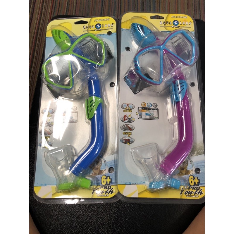 Snorkel Mask+Snorkel Children Aqualung Regal LX JR+ Laguna JR | Shopee ...