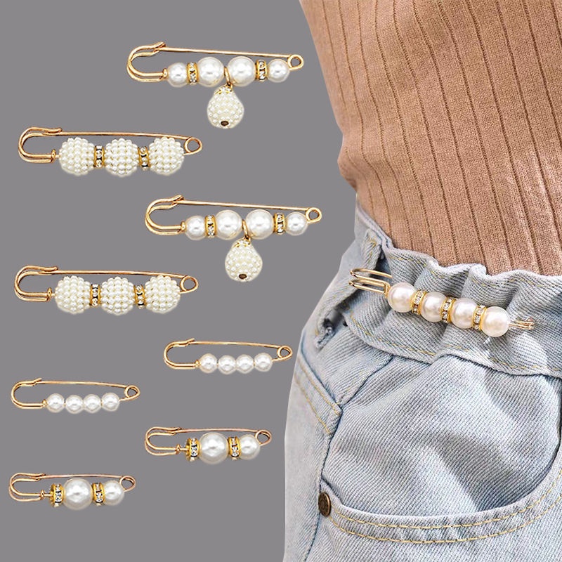 Women's Clothing Brooch Set Pearl Rhinestone Brooches for Women Lapel ...