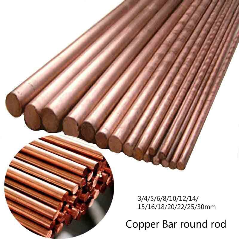 1/2/5 Pcs 15 Sizes Of Copper Round Rod/bar Length 100 Mm Diameter 3/4/5 ...
