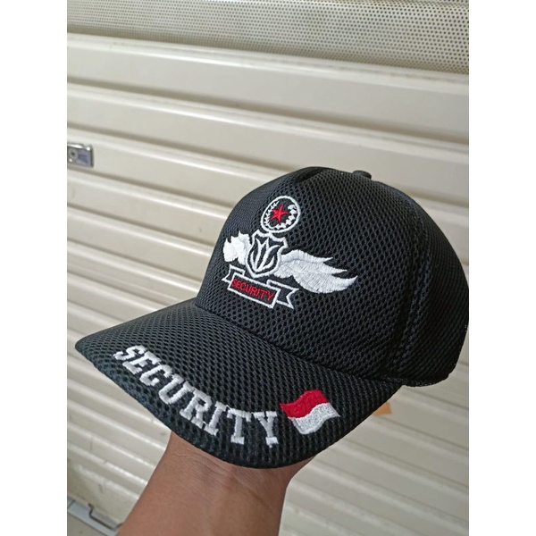 HITAM Wing Black security Guard Hat | Shopee Philippines