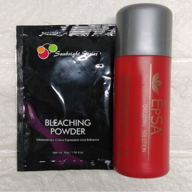 Bleaching set 30g bleaching powder & 100ml oxidizing cream 12% (best ...