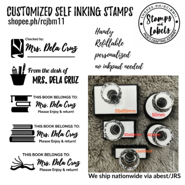 self inking stamp/customized stamp (COD) | Shopee Philippines