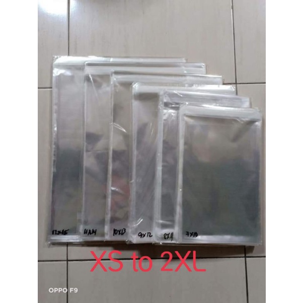 big size Opp clear plastic with adhesive 100pcs/pack | Shopee Philippines