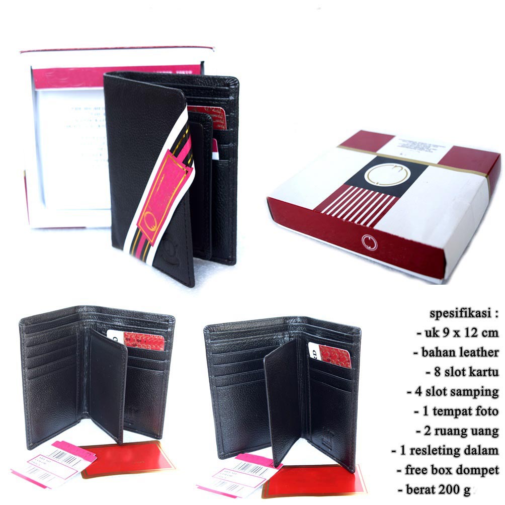 Wholesale premium original leather half stand men's wallet | Shopee ...