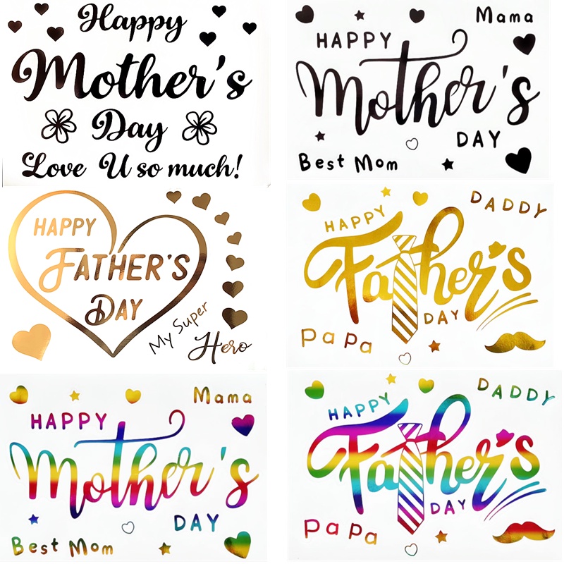 BOBO Balloon Sticker Happy Mother Father Day DIY Decoration Happy ...