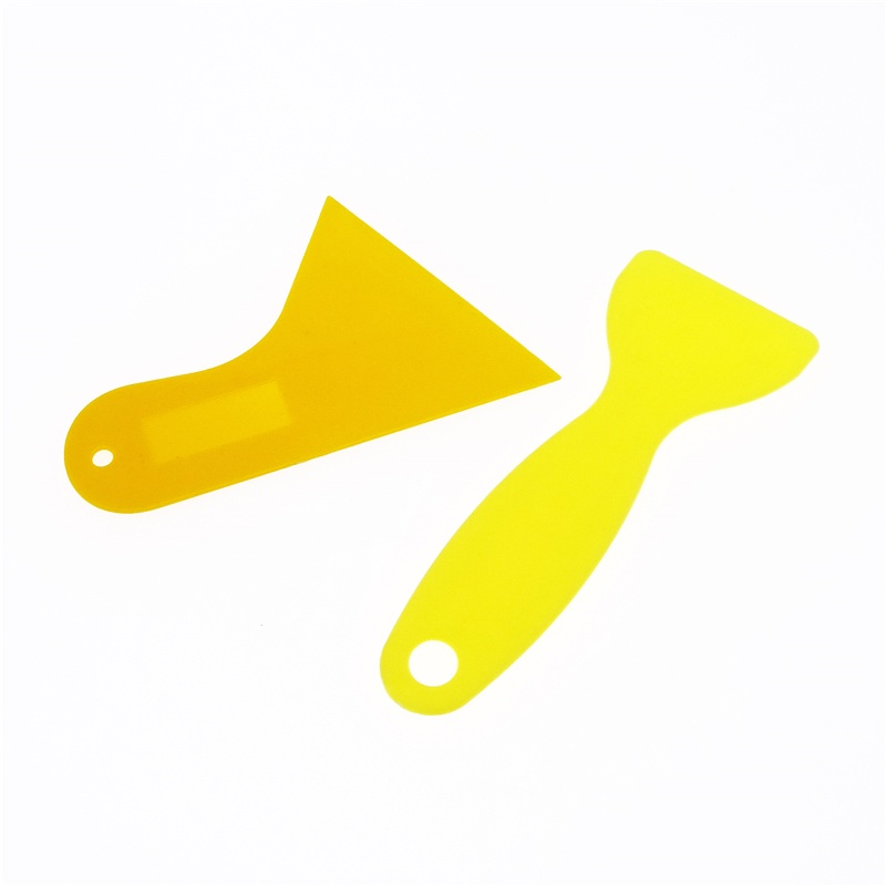 1 Pc Yellow Car Window Film Bubble Scraper Big Small Sticker Applicator ...